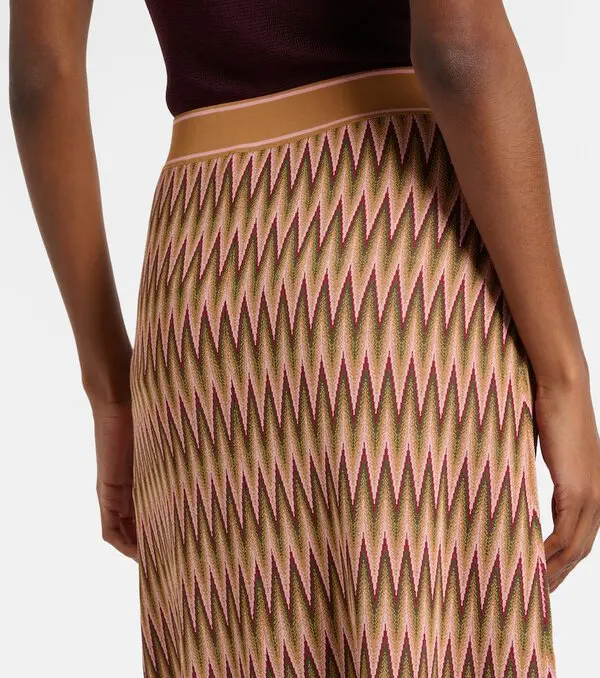Rixo Brandy Jacquard Midi Skirt