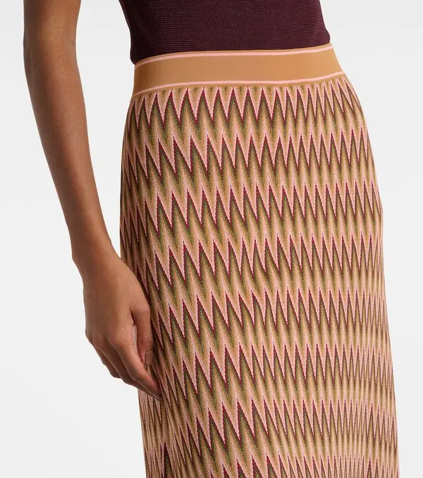 Rixo Brandy Jacquard Midi Skirt