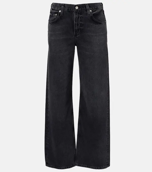 Citizens Of Humanity Lindz Low-rise Straight Jeans In Vintage - Black