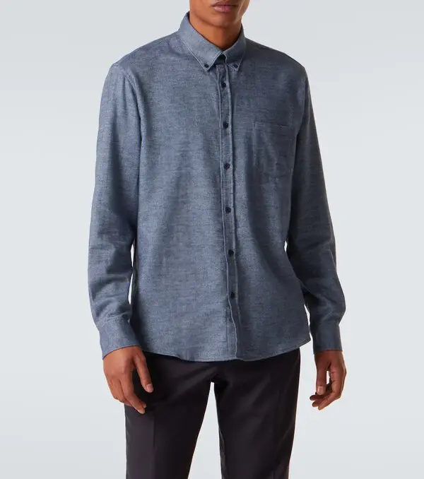 Sunspel Cotton Flannel Shirt