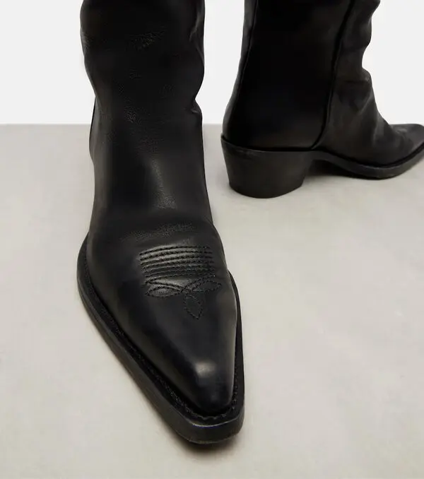 Khaite Clive 35 Over-the-knee Leather Boots - Black
