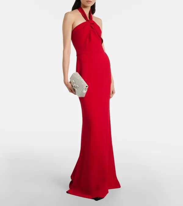 Elie Saab Draped Halterneck Gown