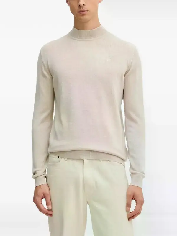 Karl Lagerfeld Mock Neck Sweater - Neutrals