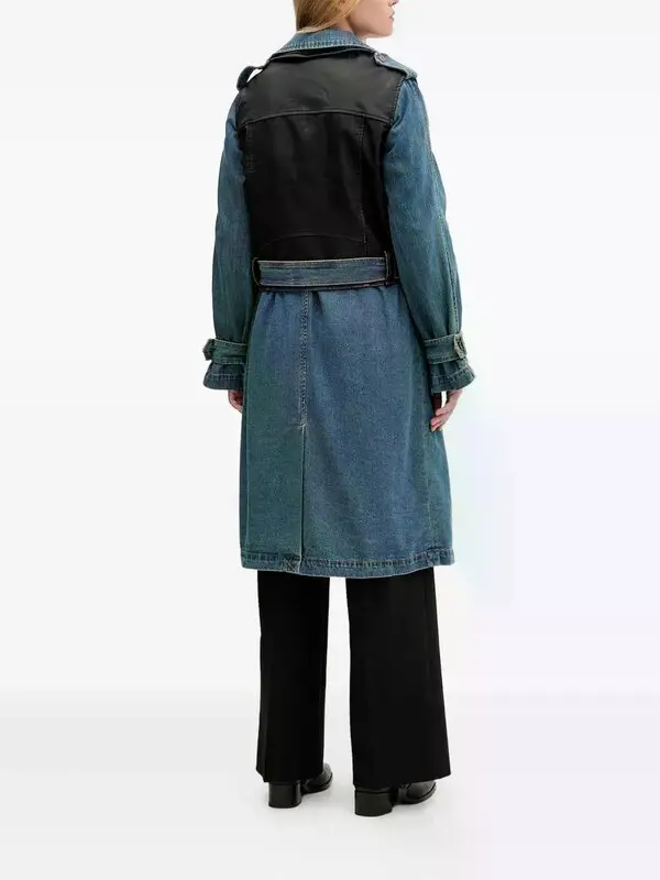 Desigual Belted Trench Coat With Notched Lapels