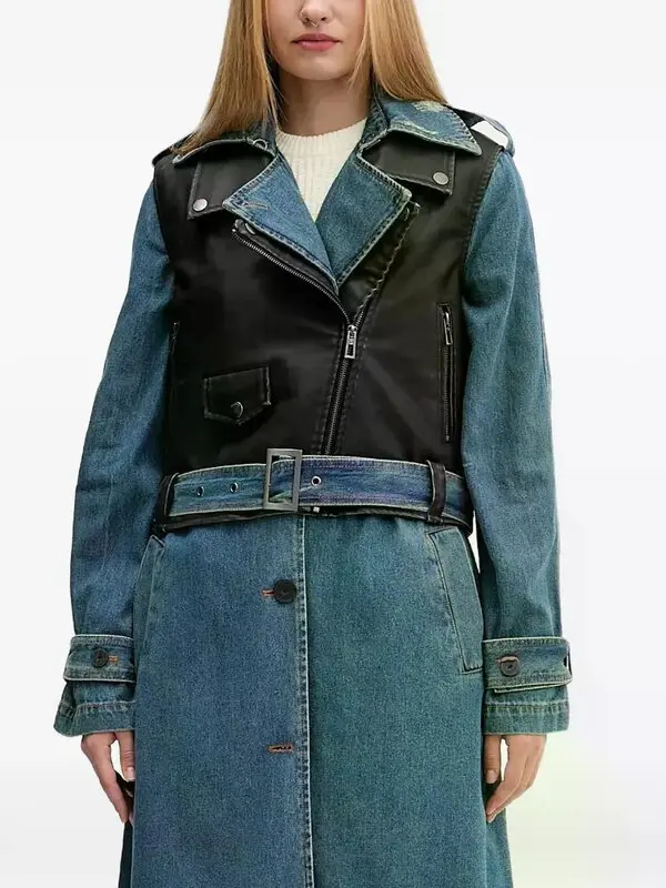 Desigual Belted Trench Coat With Notched Lapels