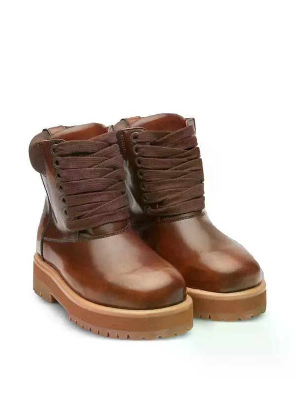 PDF Lace-up Round Toe Boots