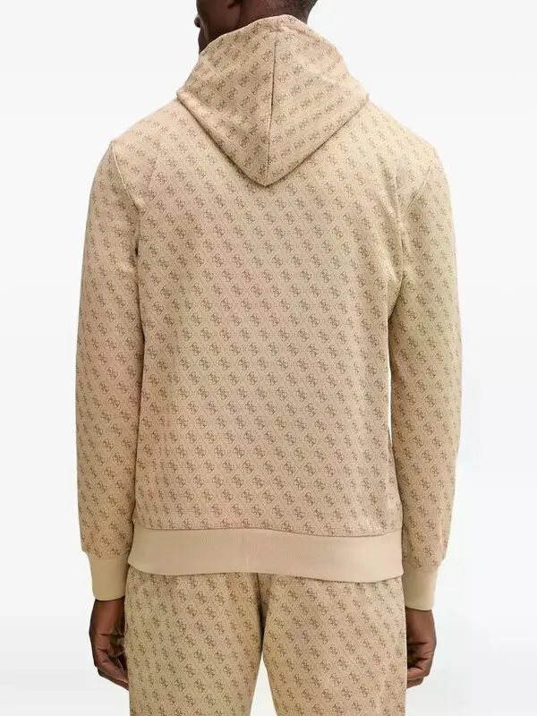 Guess Monogram-pattern Drawstring Hoodie