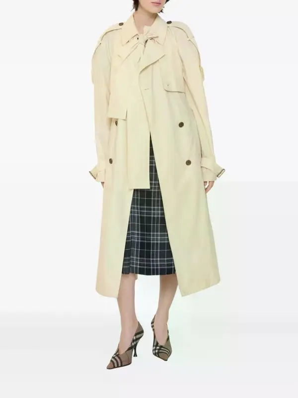 Burberry Long Canvas Trerose Trench Coat - Neutrals