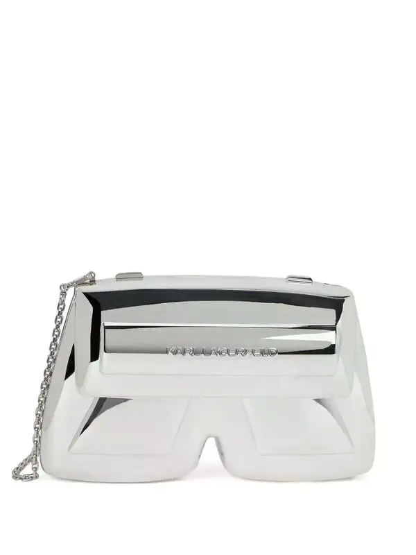 Karl Lagerfeld Ikon K Clutch Bag - Silver