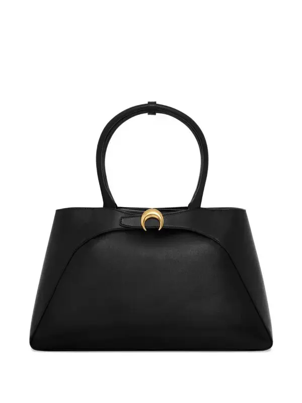 MARINE SERRE Aurora Smooth Leather Tote Bag