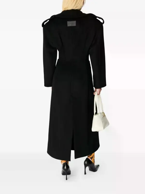 MARINE SERRE Single-breasted Wool Coat