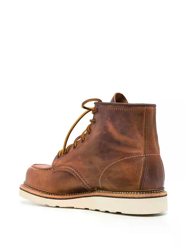 Red Wing Lace-up Round Toe Leather Boots - Neutrals