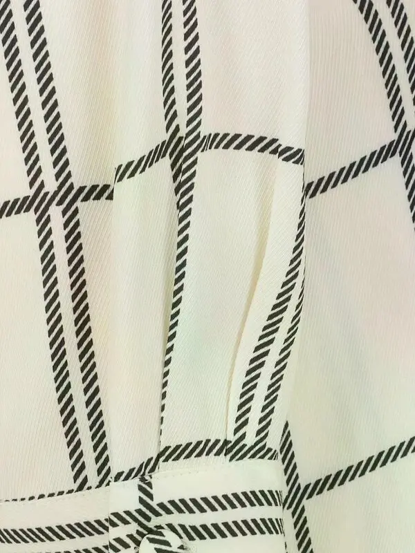 CRIDA MILANO Checked Midi Shirt Dress