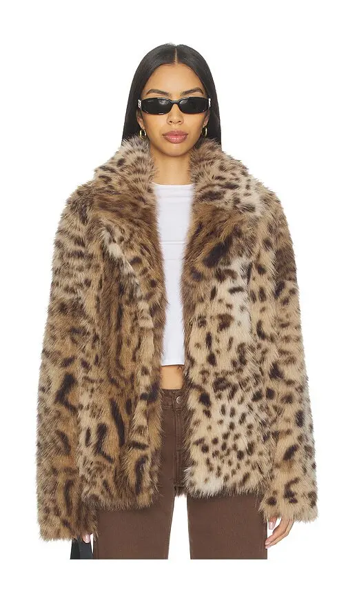 ANIYE BY Roxette Faux Fur Jacket - Brown