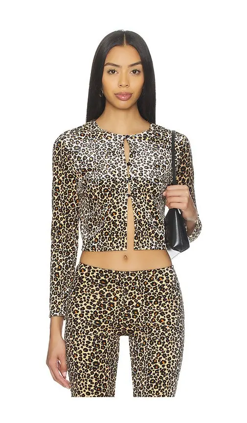 Only Hearts Cropped Velour Cardigan