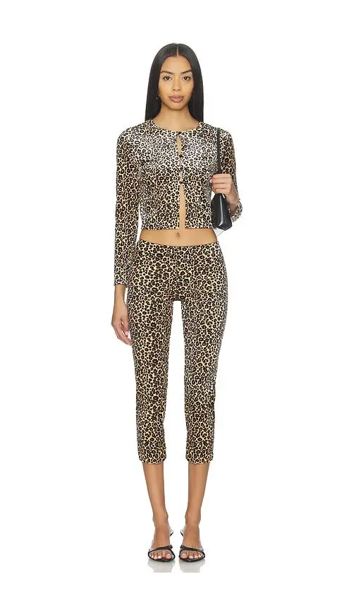 Only Hearts Cropped Velour Cardigan