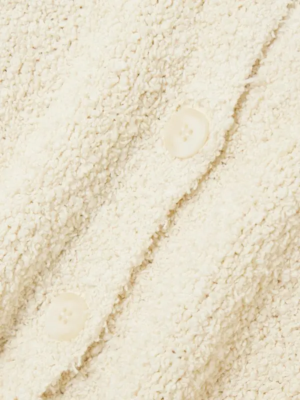 SIR. Tropicana Cropped Cotton-blend Bouclé Cardigan - Neutrals