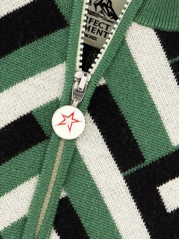 Perfect Moment La Tour Jacquard-knit Merino Wool Half-zip Sweater