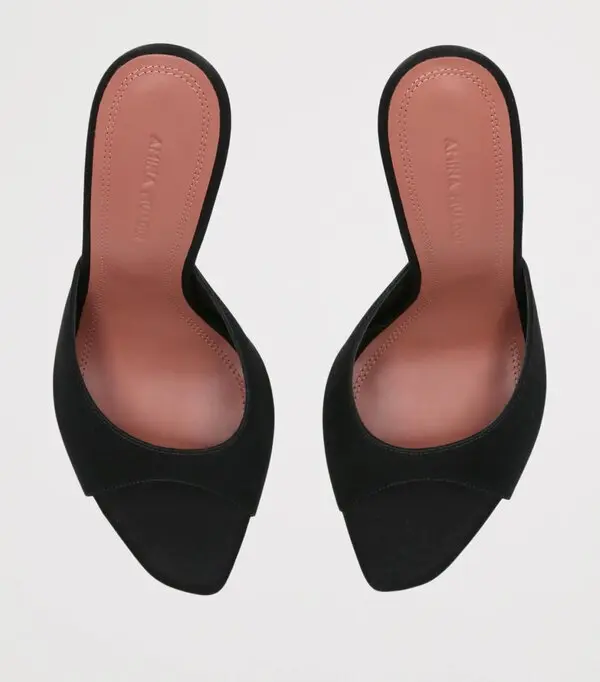 Amina Muaddi Satin Alexa Mules 105