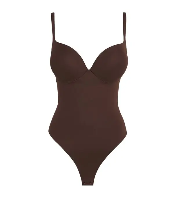 SKIMS Ultimate Body Thong Bodysuit - Brown