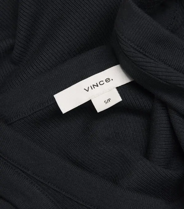 Vince Ribbed Tank Top - Black