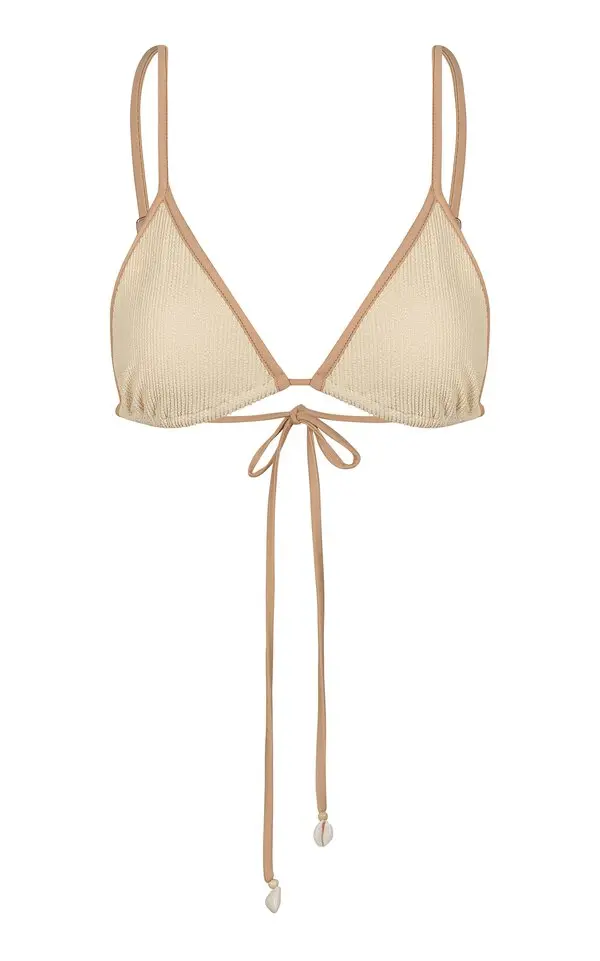 Johanna Ortiz Playa Del Río Triangle Bikini Top - Ivory