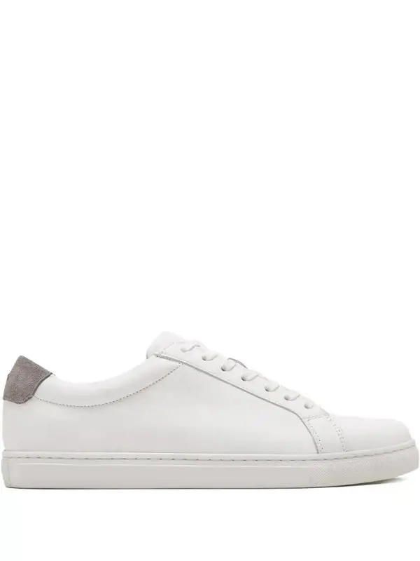 FORSA Caleb Lace-up Sneakers With Grey Heel Counter - White