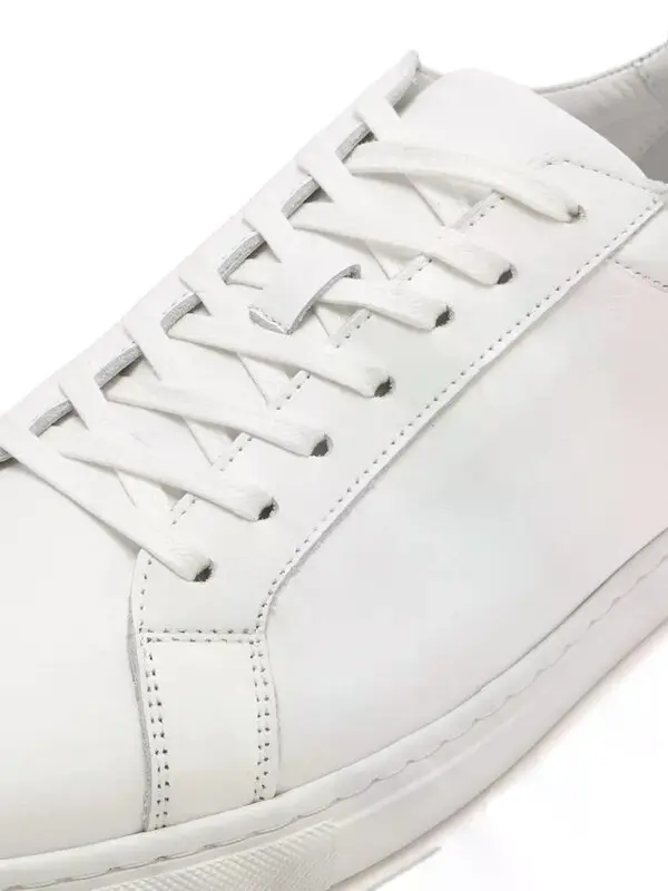 FORSA Caleb Lace-up Sneakers With Grey Heel Counter - White