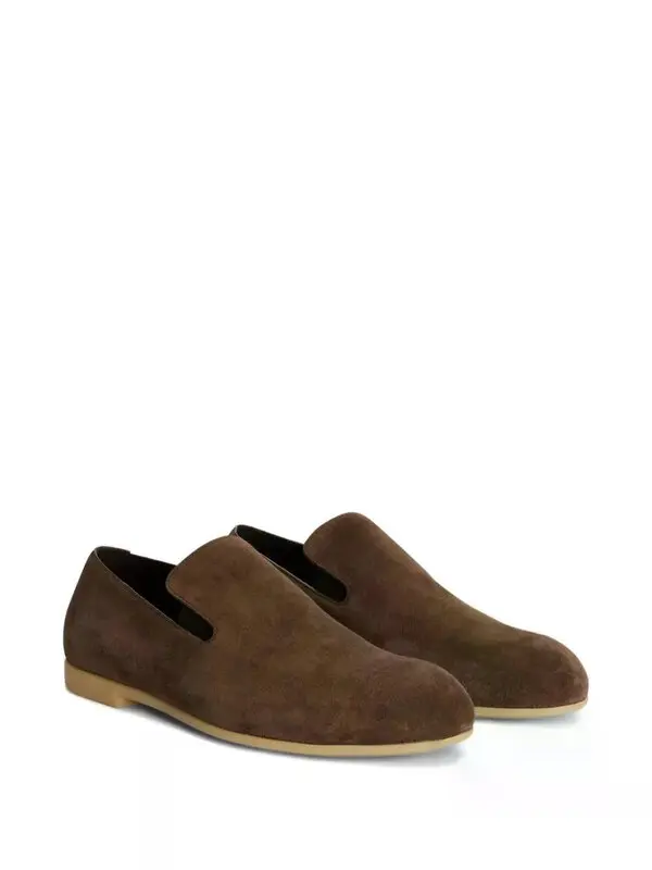 JIL SANDER Suede Slip-on Loafers
