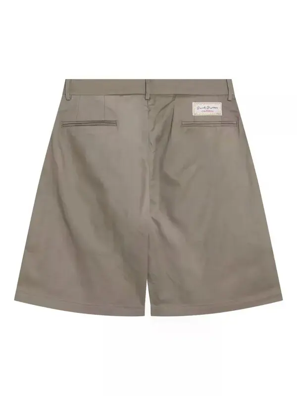 BRAIN DEAD Pleated Chino Shorts With Logo Patch