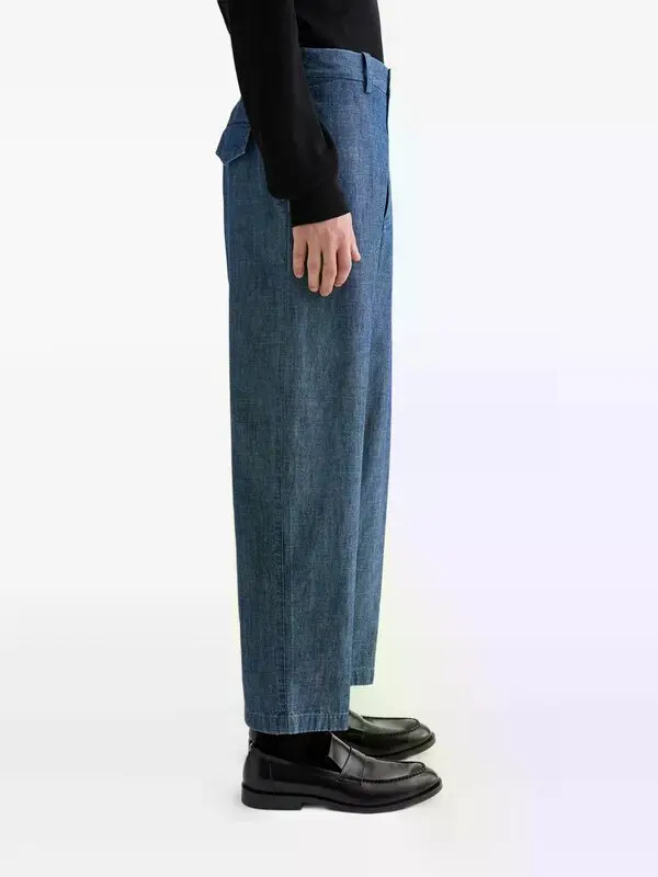 JIL SANDER Belt-loop Chambray Trousers
