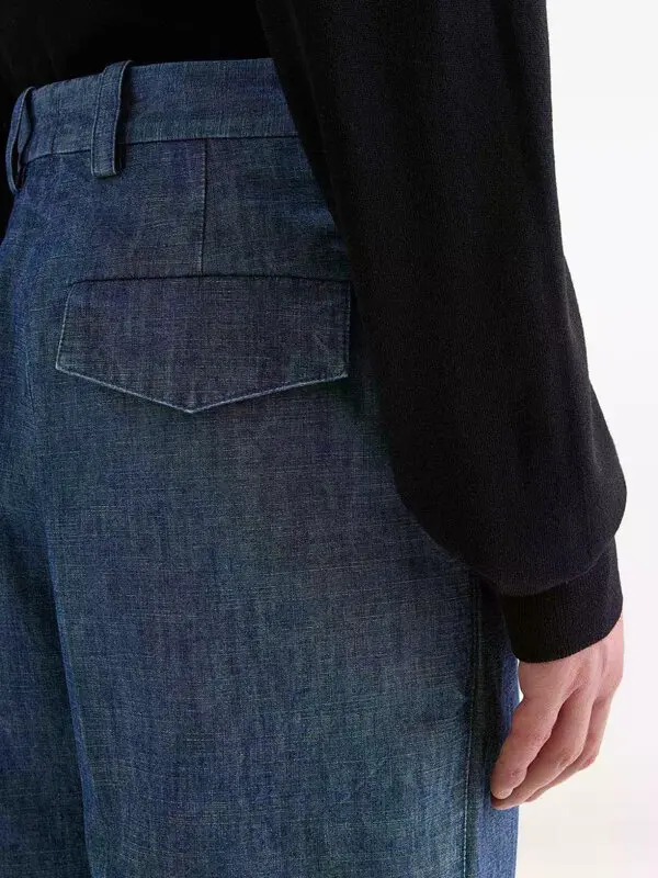 JIL SANDER Belt-loop Chambray Trousers