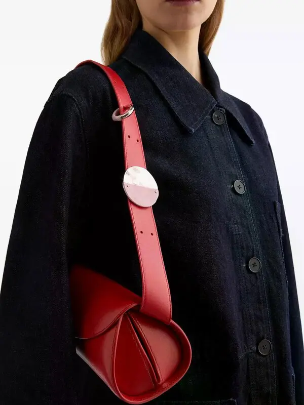 JIL SANDER Engraved-logo Bag Pin - Grey