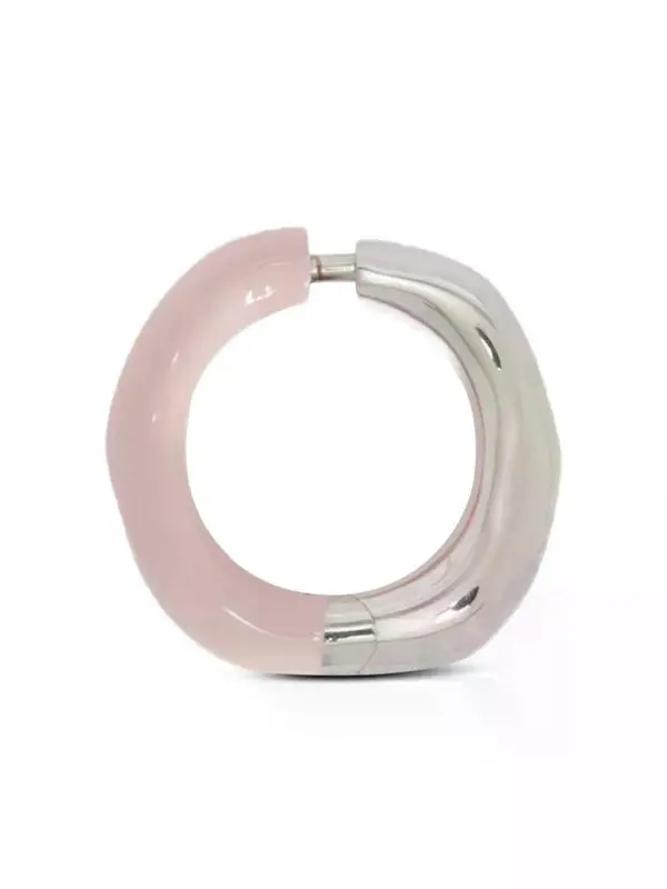 JIL SANDER Cannolo Hoop Brooch - Silver
