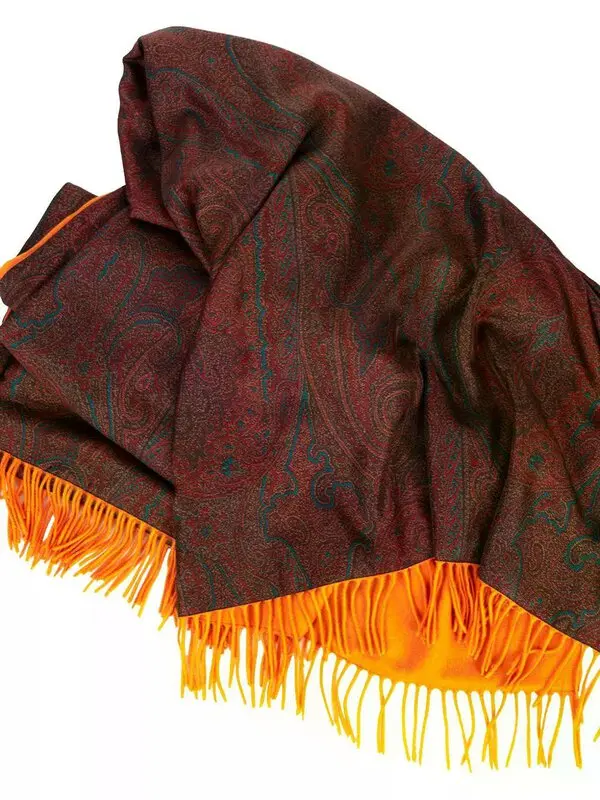Etro Paisley-pattern Fringed Scarf
