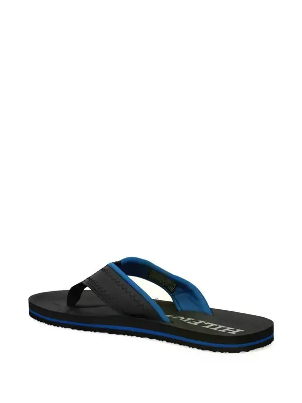 Tommy Hilfiger Logo Print Flip Flops - Black