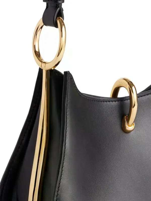 Rabanne Leather Crossbody Bag - Black