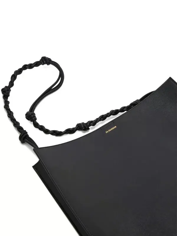 JIL SANDER Tangle Knotted Strap Embossed Logo Shoulder Bag