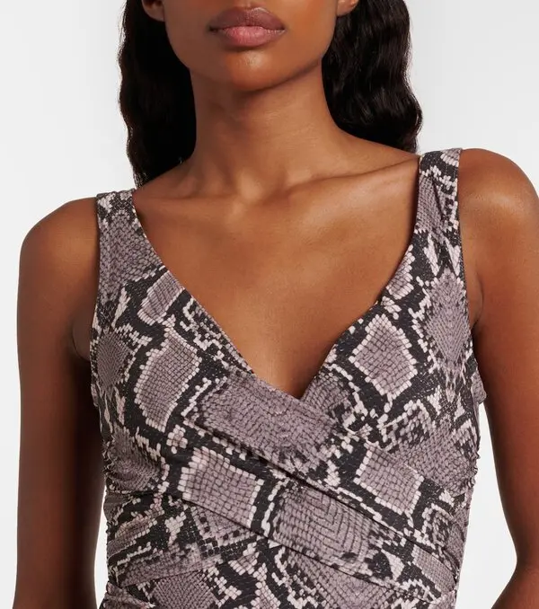 KARLA COLLETTO Lilith Snake-effect One Piece Swimsuit