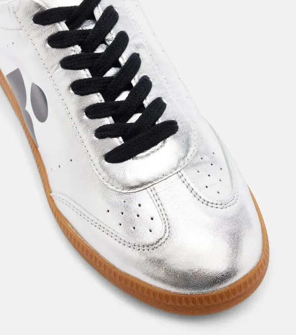 Isabel Marant Étoile Kaycee Metallic Leather Sneakers - Silver