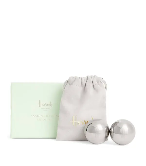 Harrods Cocktail Ball Ice Cubes - Silver