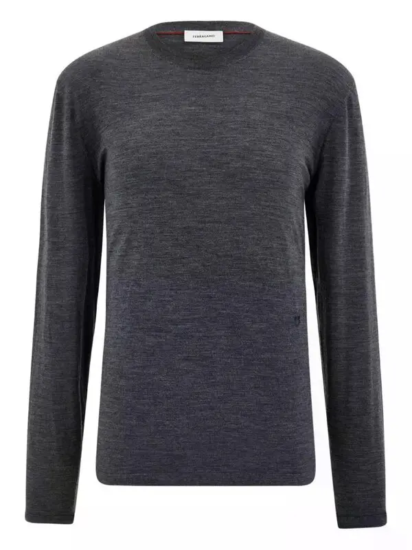 FERRAGAMO Long Sleeve Crew Neck Sweater