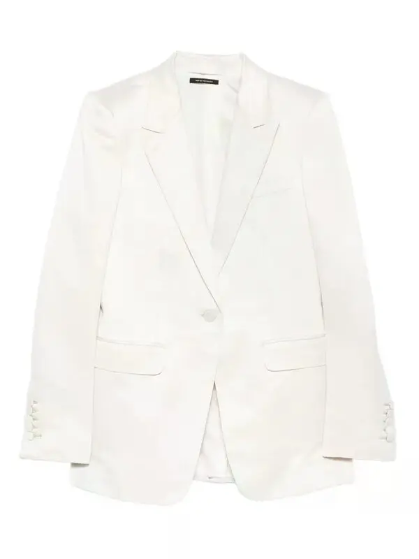 TOM FORD Flap-pocket Single-breasted Blazer - Neutrals