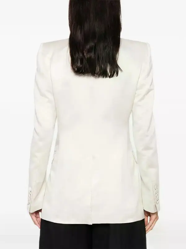 TOM FORD Flap-pocket Single-breasted Blazer - Neutrals
