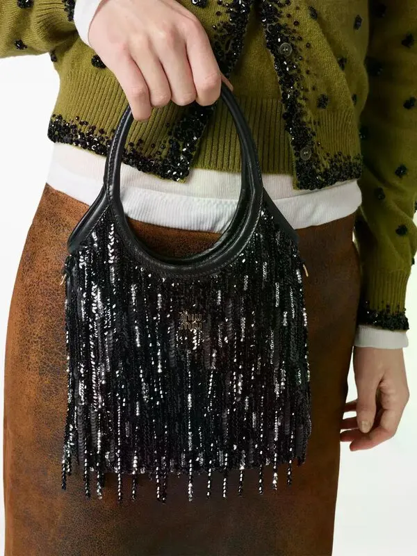 Miu Miu Sequin Embellishment Tote Bag