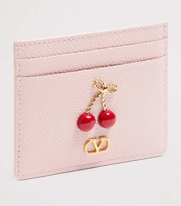 Valentino Garavani Vlogo Cherryific Card Holder - Pink