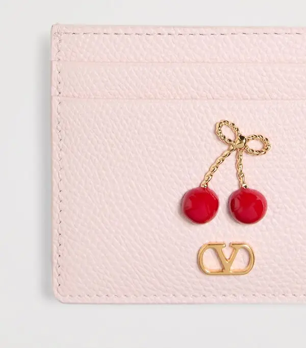 Valentino Garavani Vlogo Cherryific Card Holder - Pink