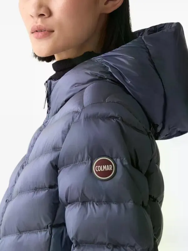COLMAR Padded Hooded Coat With Chevron Quilting