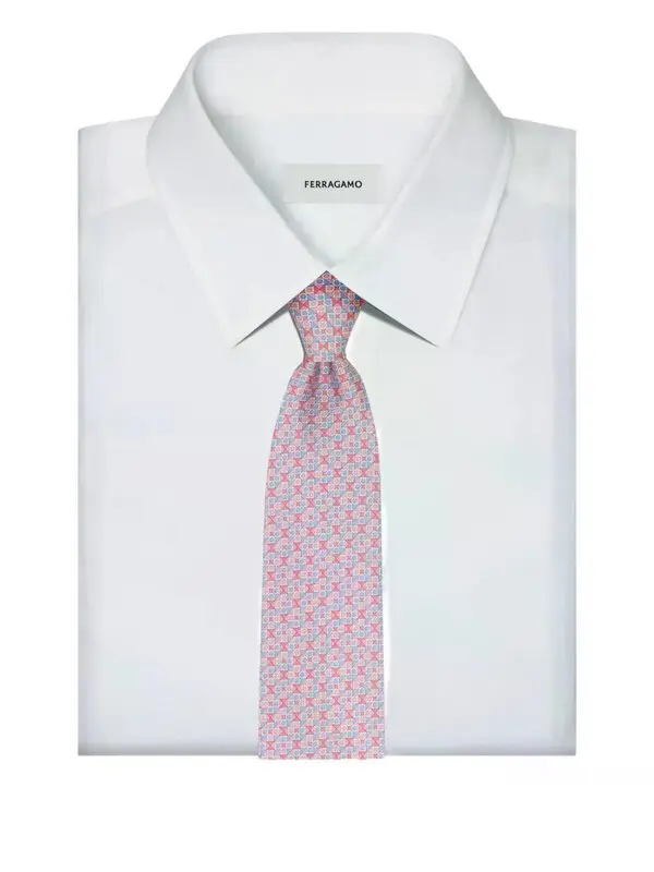 FERRAGAMO Graphic-print Silk Tie