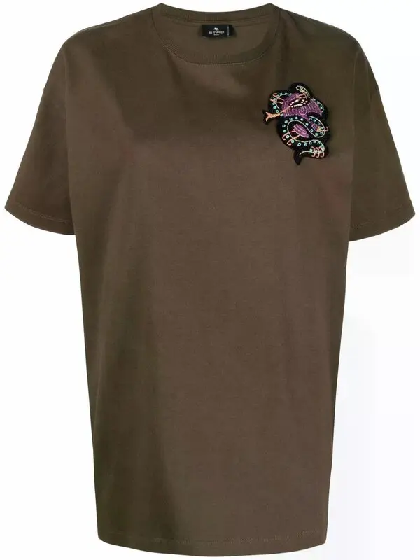 Etro Beaded Motif Patch T-shirt